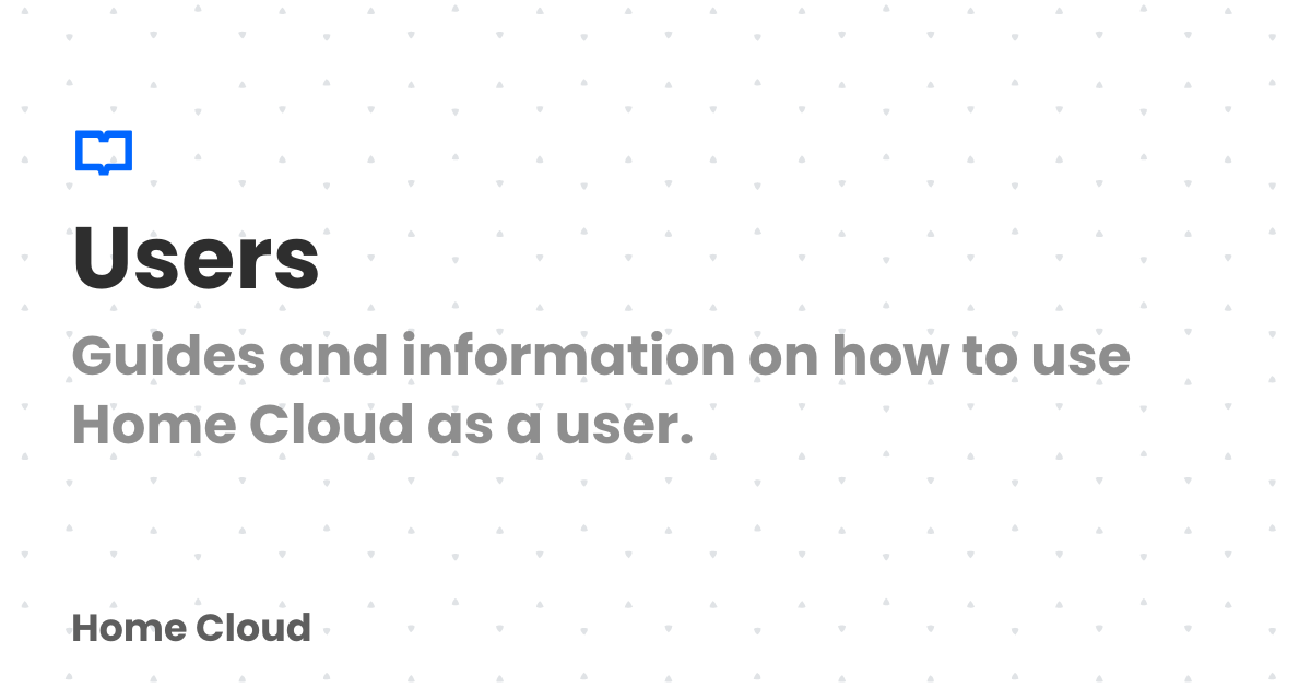 Users | Home Cloud
